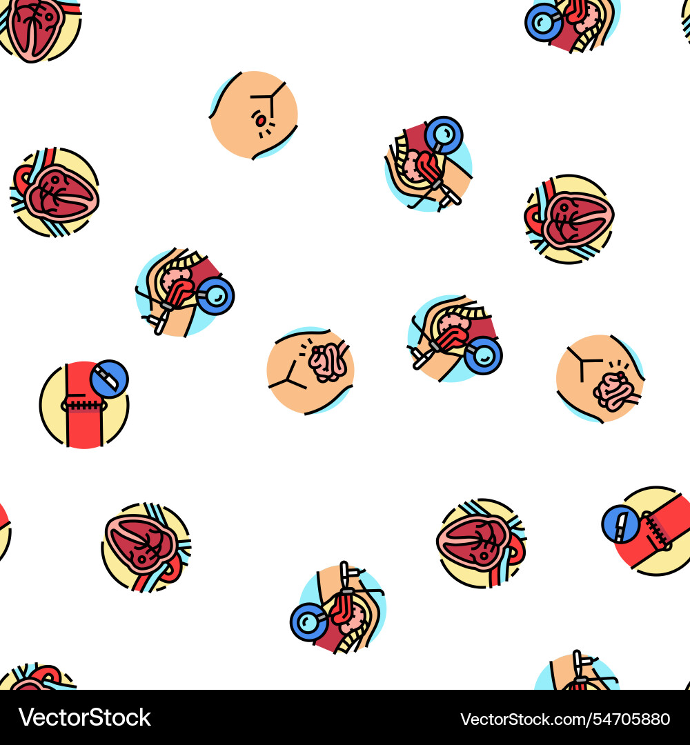 Surgery doctor surgeon hospital seamless pattern Vector Image