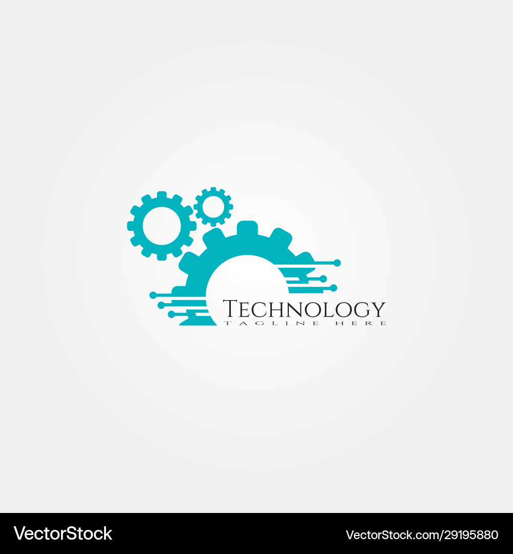 Technology icon template creative logo design Vector Image