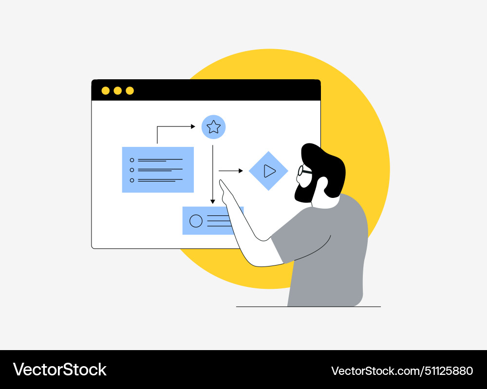 Workflow process business process Royalty Free Vector Image