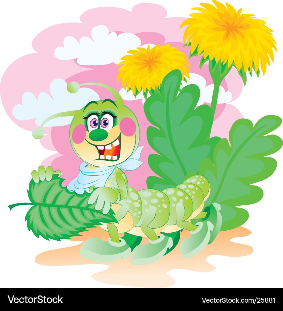 Cartoon caterpillar Royalty Free Vector Image - VectorStock