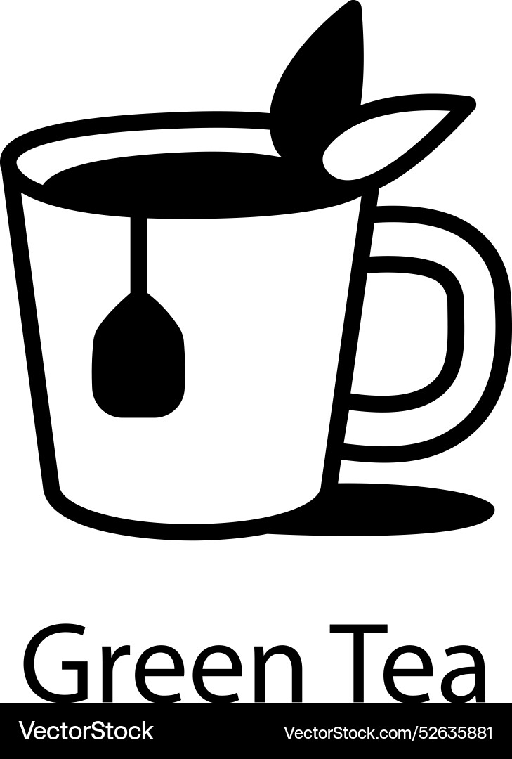 Green tea Royalty Free Vector Image - VectorStock