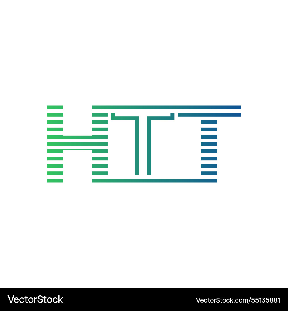 Modern htt logo design letter minimalist Vector Image