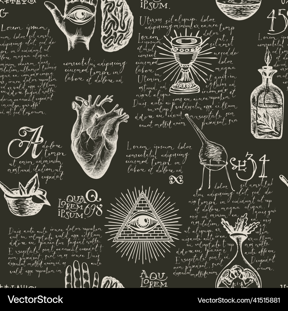 Occult Anatomy Pattern Royalty Free Vector Image