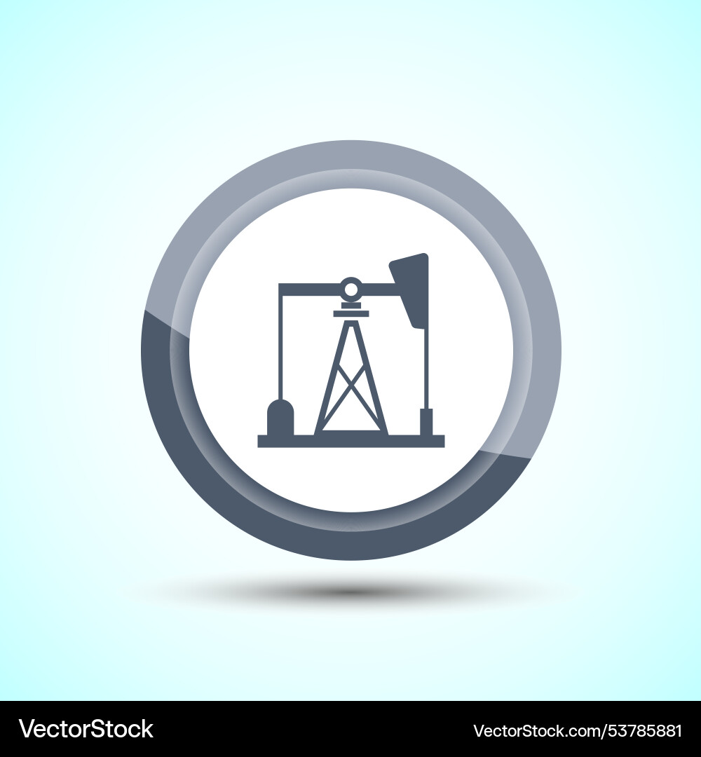Oil pump icon design industrial for apps Vector Image