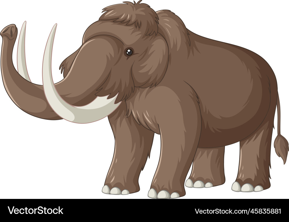 Woolly mammoth extinct animal Royalty Free Vector Image