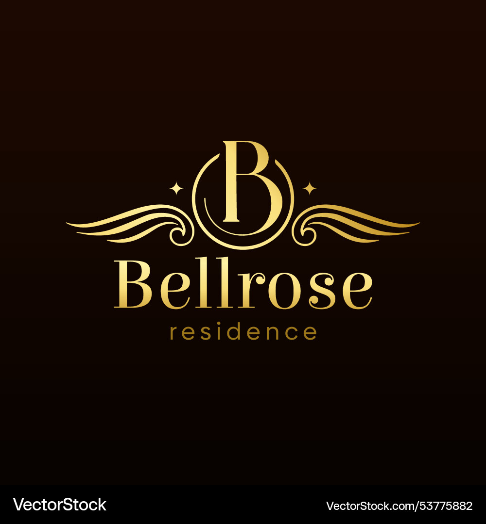 Bellrose logo design Royalty Free Vector Image