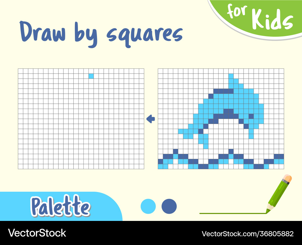 Copy picture pixel art game for small Royalty Free Vector