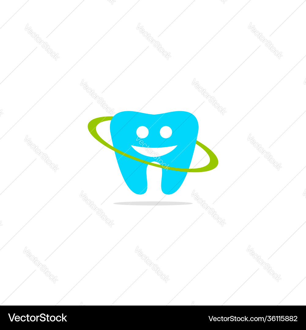 Dental tooth smile logo Royalty Free Vector Image