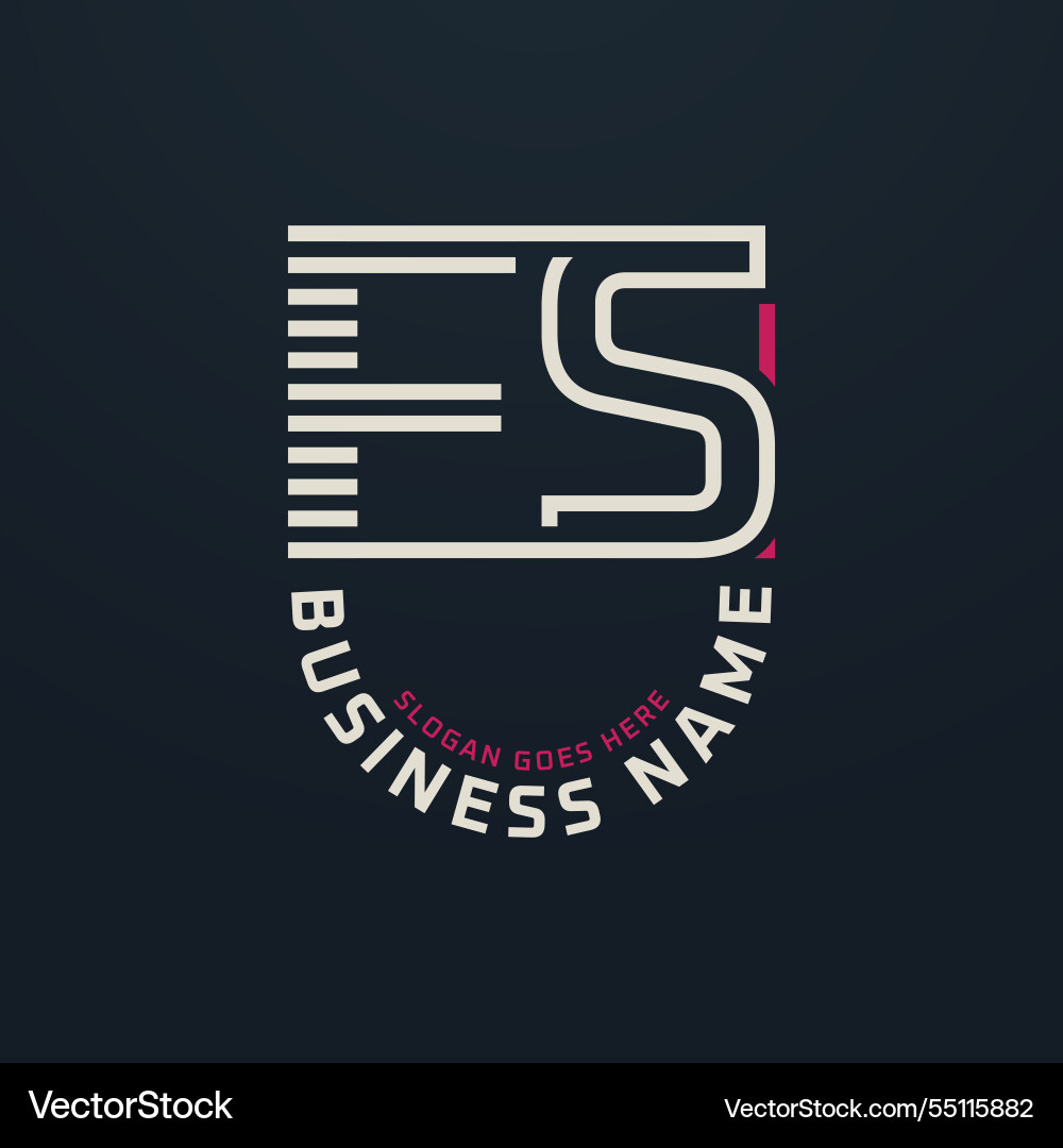 Letter fs premium logo design modern business Vector Image