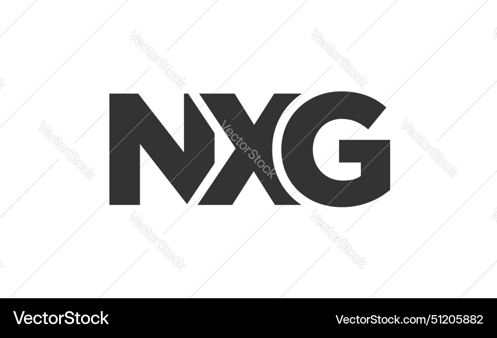 Nxg logo design template with strong and modern Vector Image