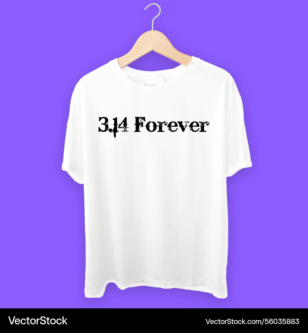 314 forever pi day math geek t-shirt Royalty Free Vector