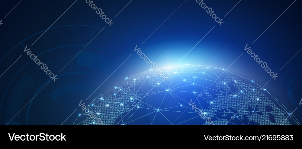 Abstract of world network internet and global Vector Image