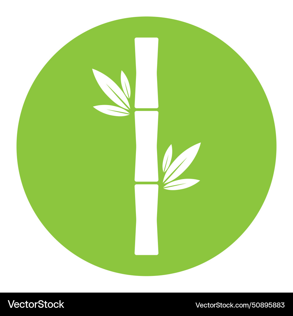 Bamboo leaf icon nature tropical symbol design Vector Image