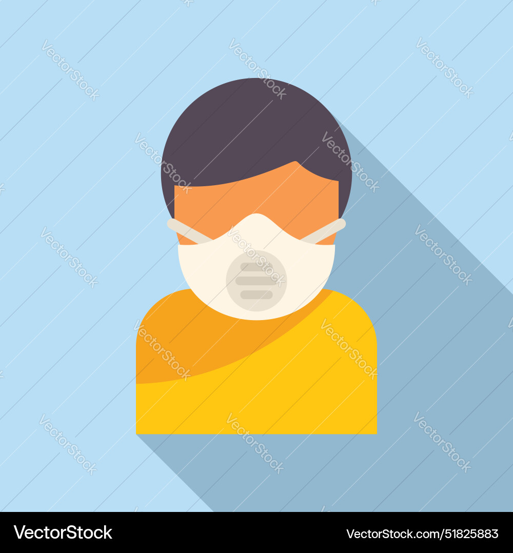 Construction worker wearing protective mask Vector Image