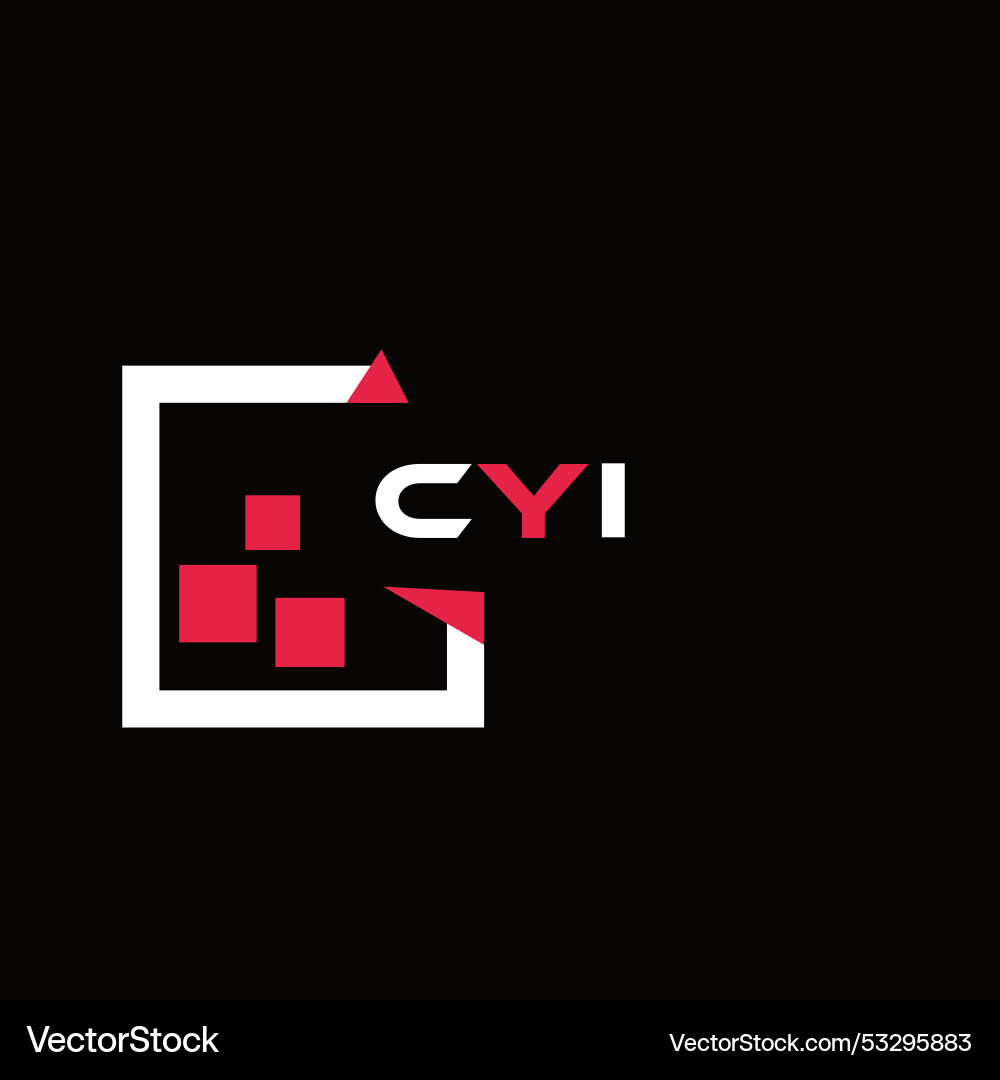 Cyi creative minimalist letter logo unique Vector Image