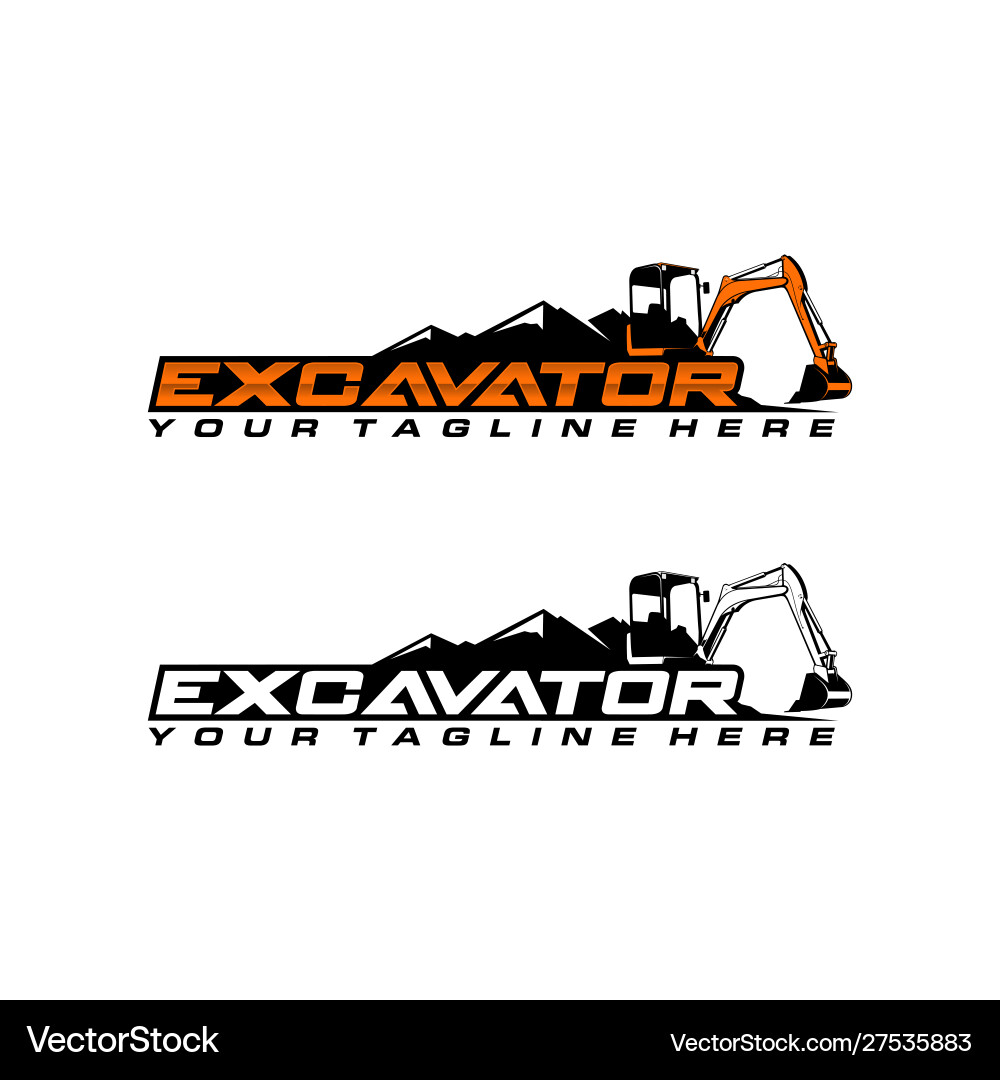 Excavators Logo Skid Steer And Mini Excavator Logo Svg, Skid Steer