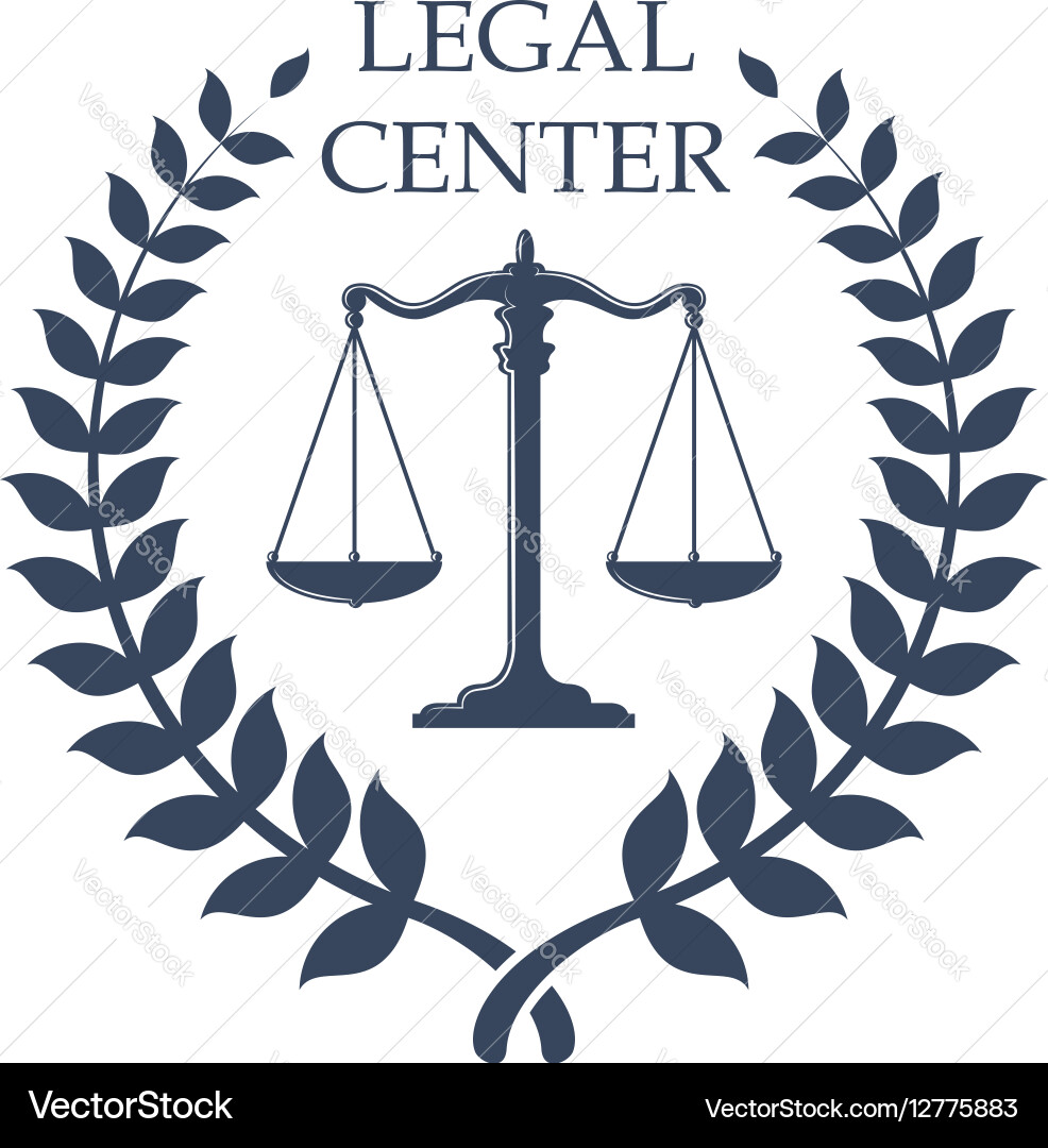 Legal Scales Emblem Royalty Free Vector Image - VectorStock