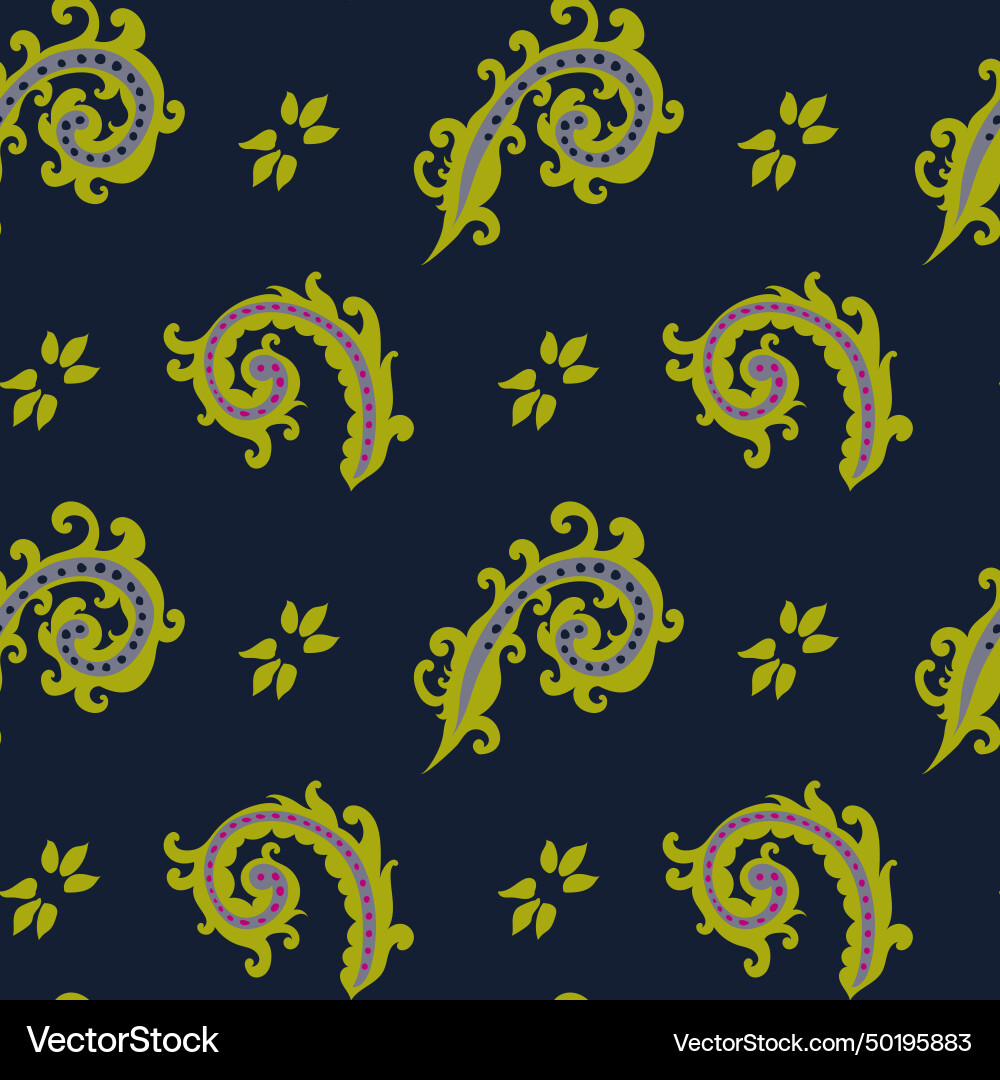 Modern paisley elements decoration pattern print Vector Image