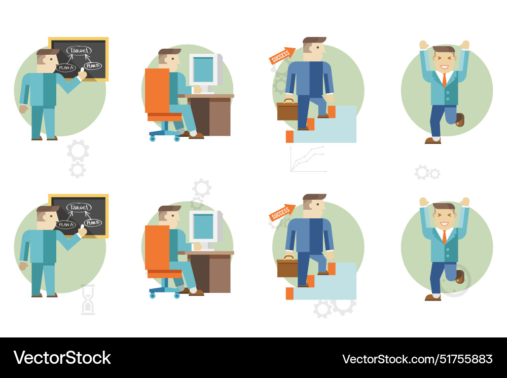 Office work environment teamworking performance Vector Image