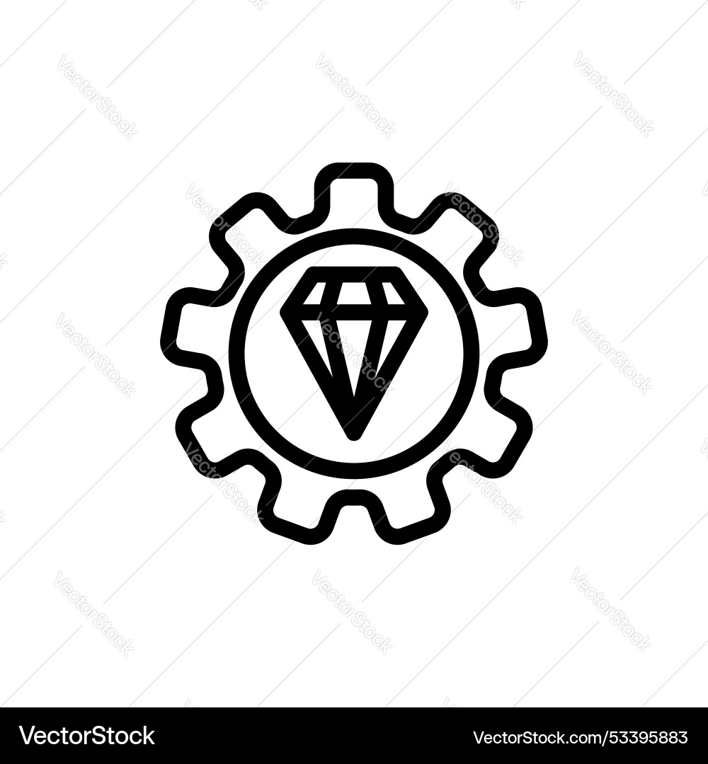 Operational excellence line icon isolated Vector Image