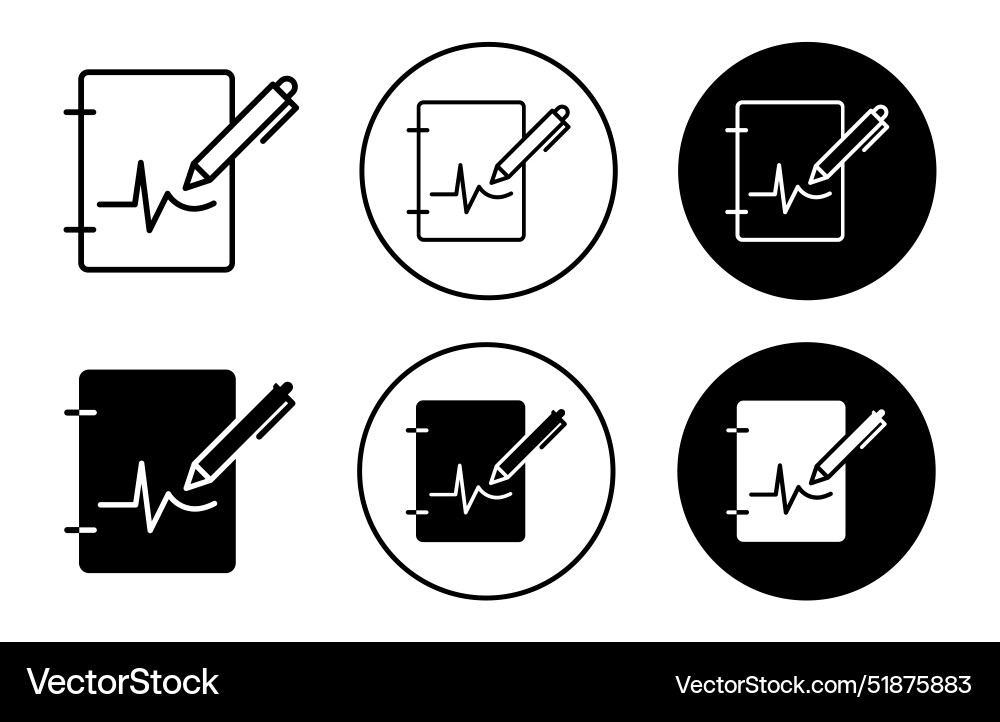 Signature icon outline flat Royalty Free Vector Image