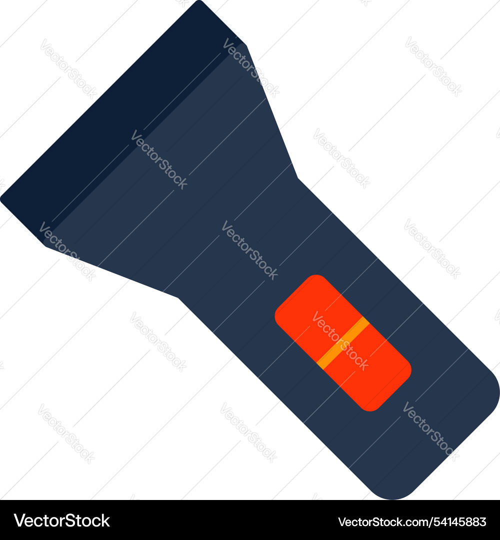 Torch flat icon design Royalty Free Vector Image