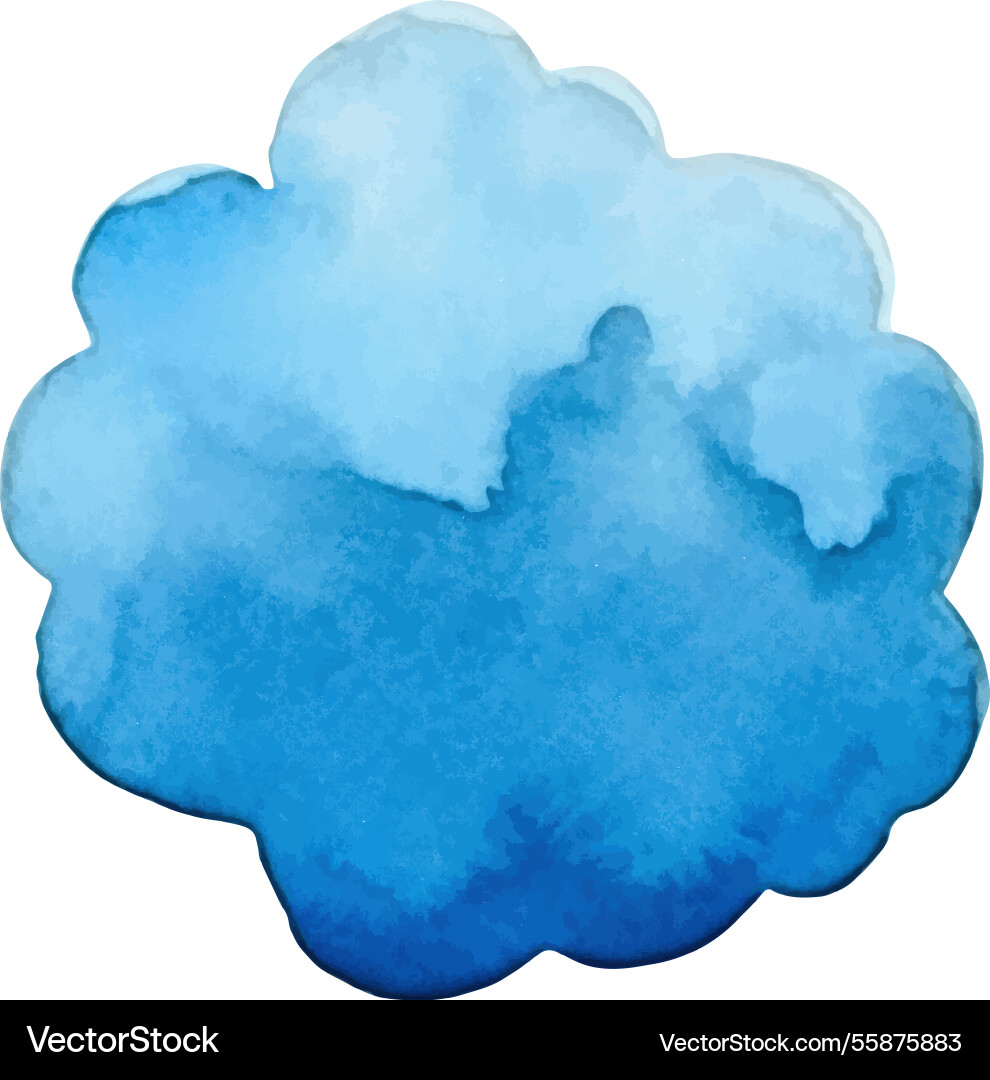 Watercolor painted cloud hand drawn design Vector Image