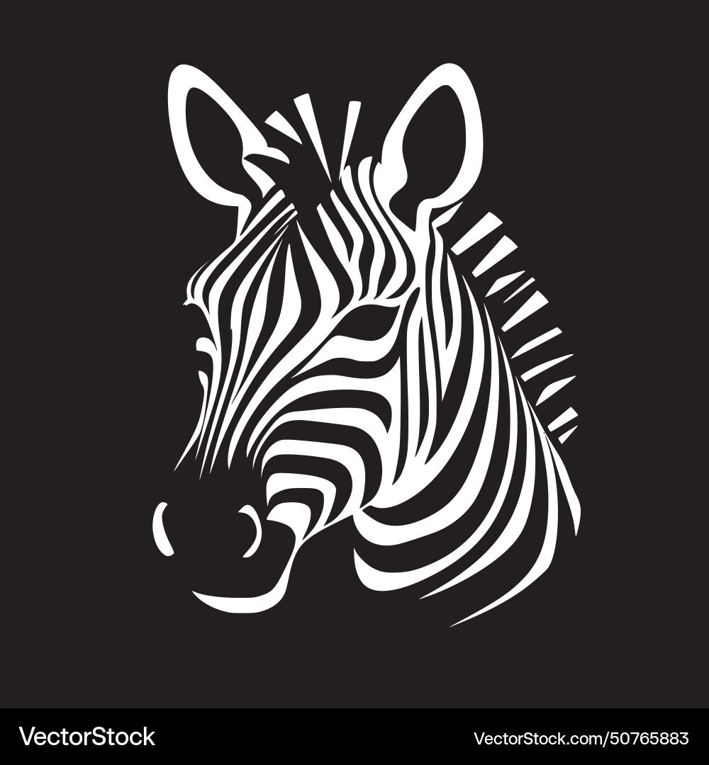 Zebra baby - minimalist and simple silhouette Vector Image