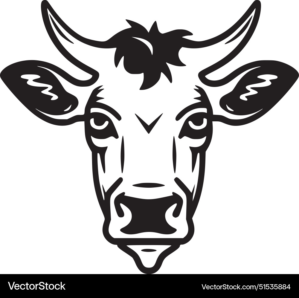 Cow - minimalist and simple silhouette Royalty Free Vector