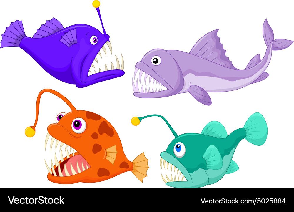 Deep sea fish Royalty Free Vector Image - VectorStock
