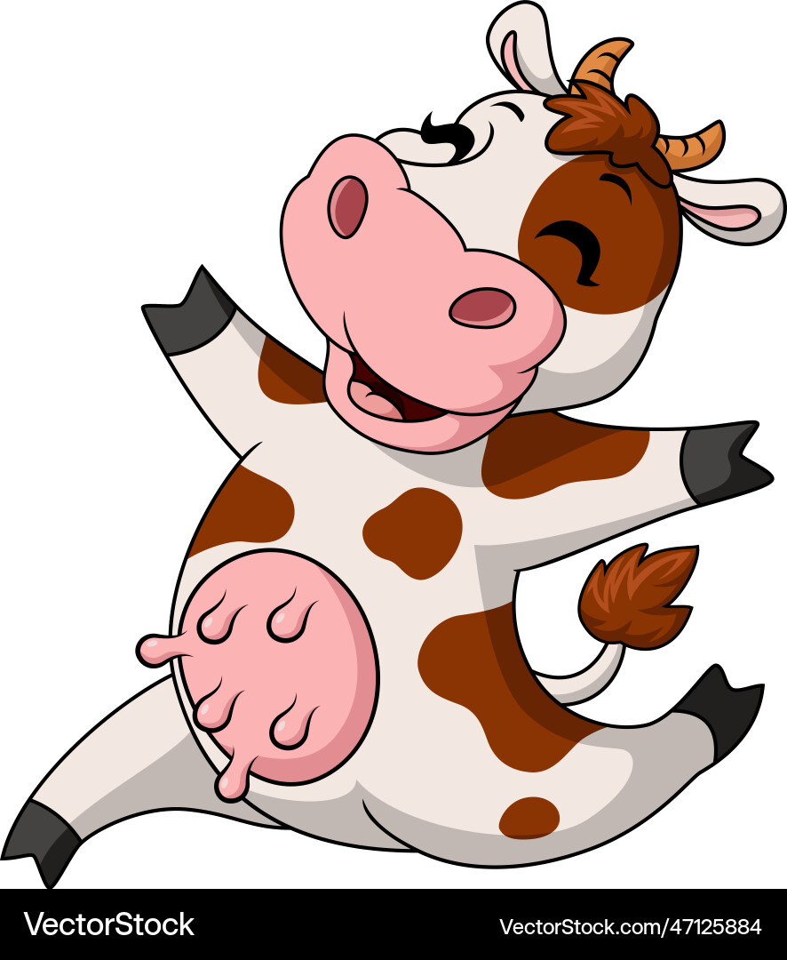 Cartoon Cow Happy Jumping Vector Images (over 240)