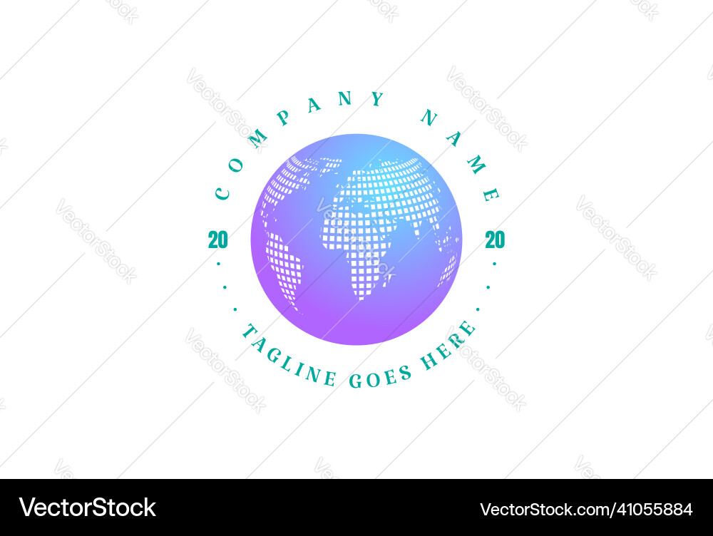 Modern world globe earth map for nation unity Vector Image