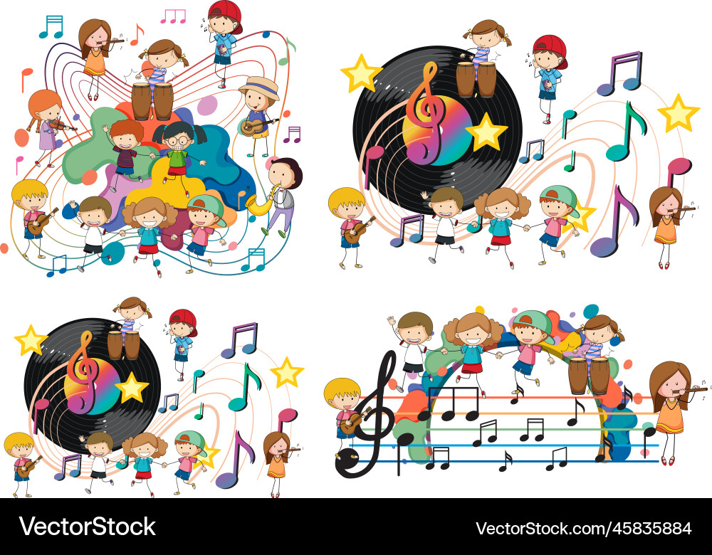 Music theme cartoon icon Royalty Free Vector Image
