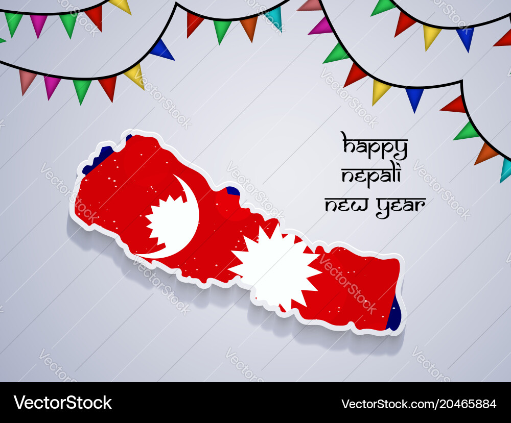 Nepali new year background Royalty Free Vector Image
