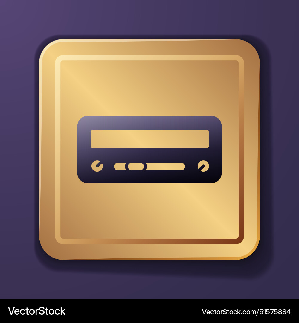 Purple car audio icon isolated Royalty Free Vector Image