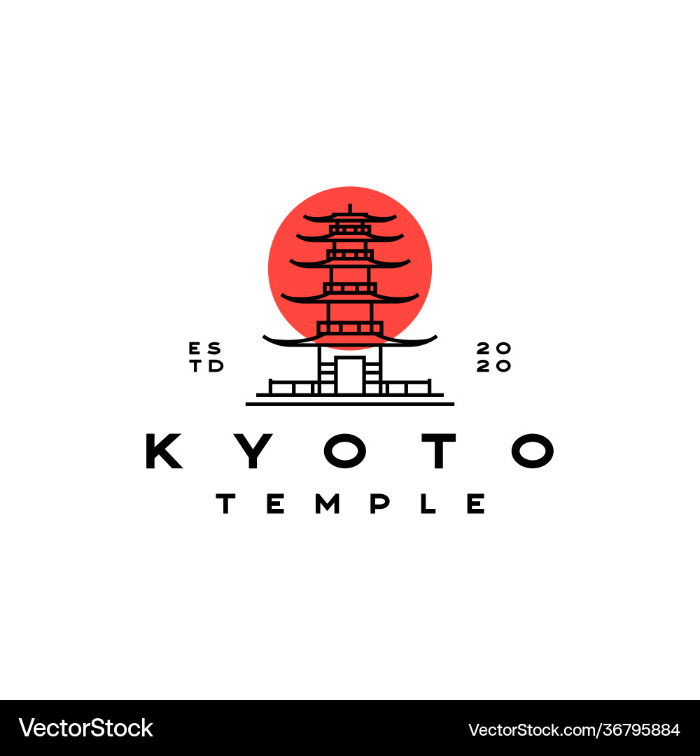 Temple logo icon design Royalty Free Vector Image