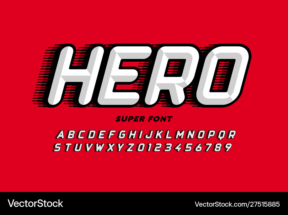 Comics style font design super hero alphabet Vector Image