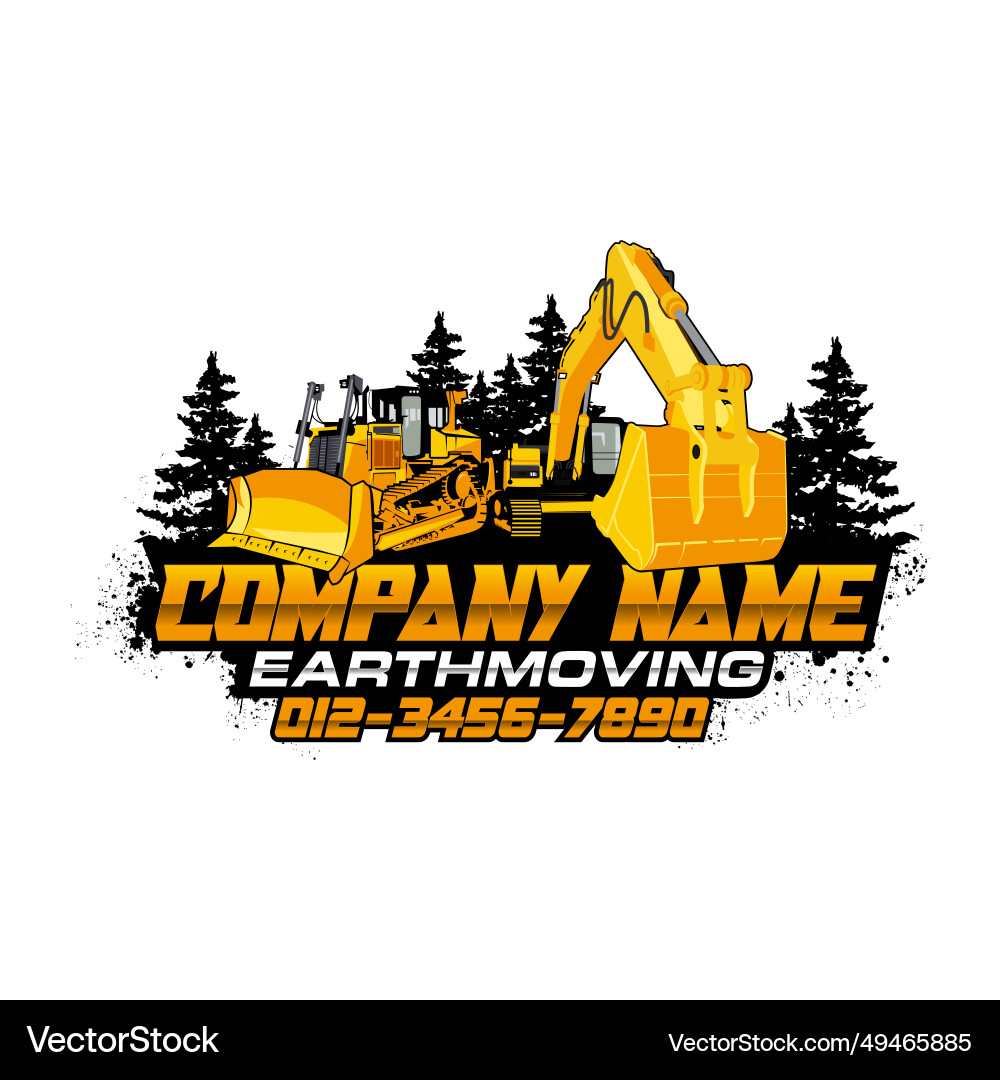 Construction Equipment Logo Royalty Free Vector Image