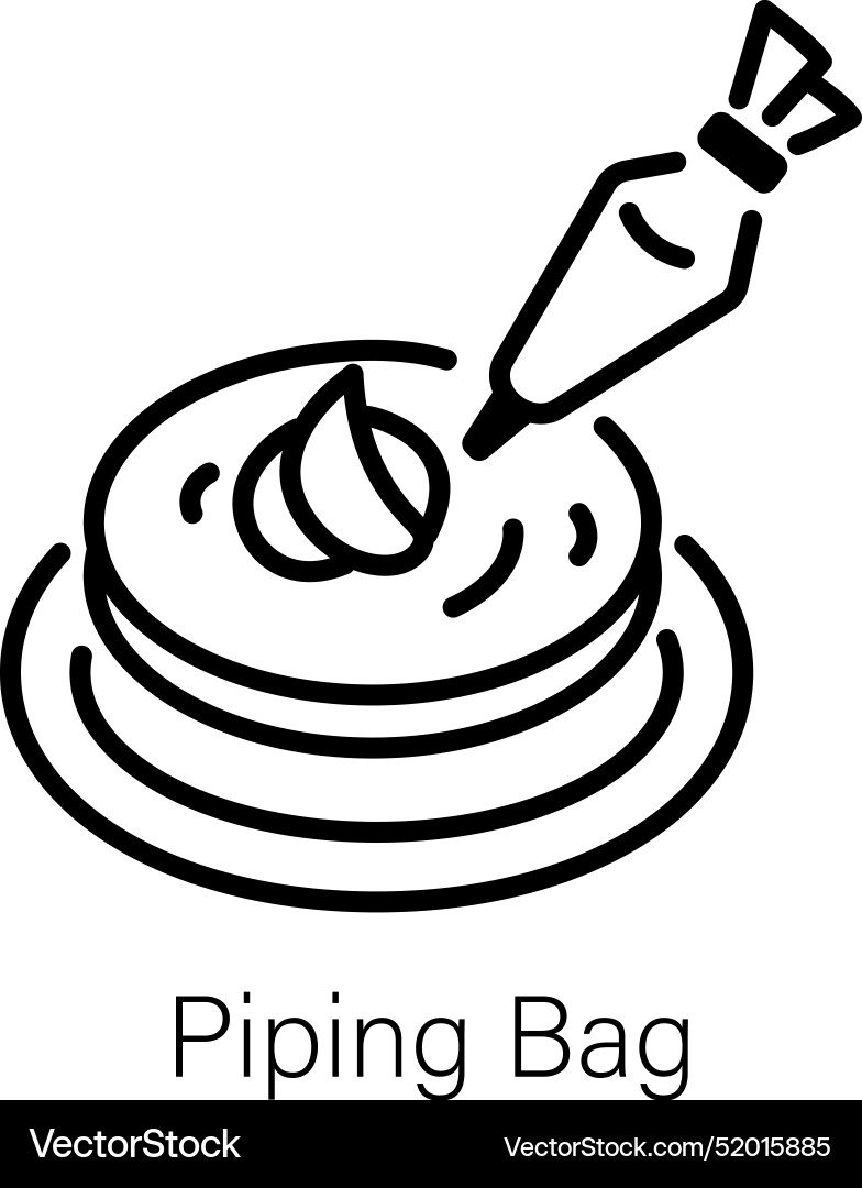 Piping bag Royalty Free Vector Image - VectorStock