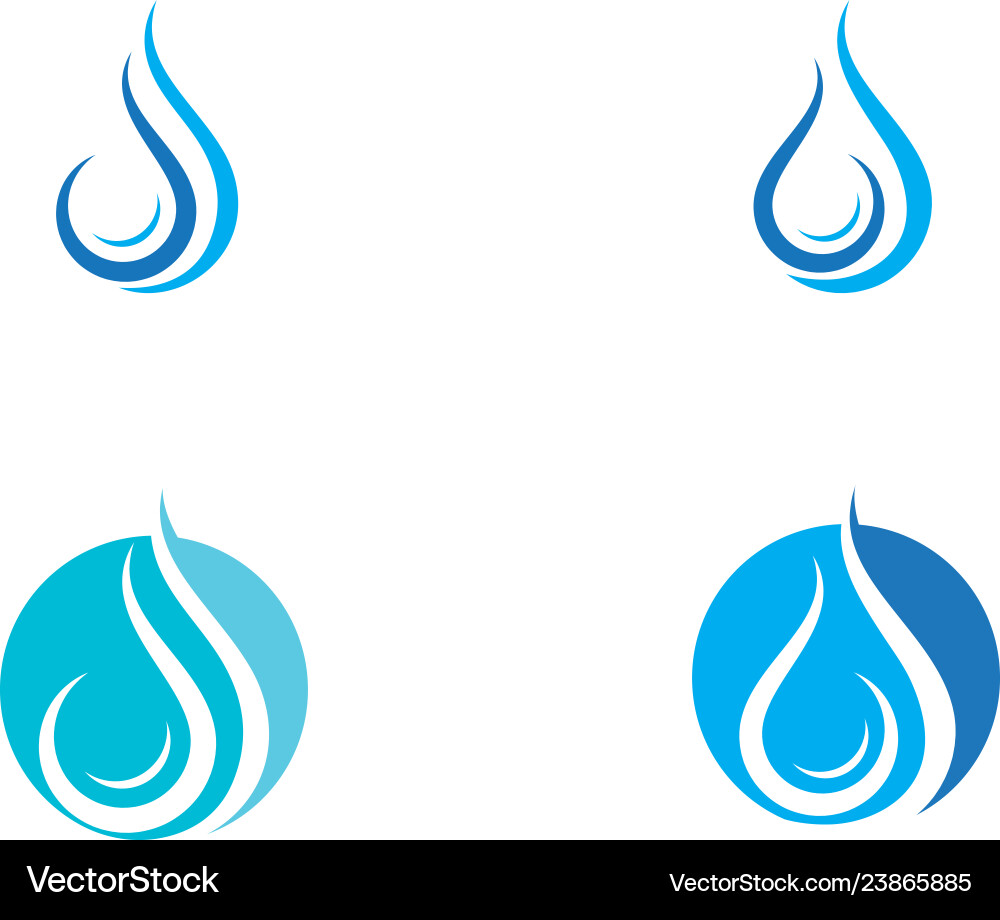 Water drop logo template Royalty Free Vector Image
