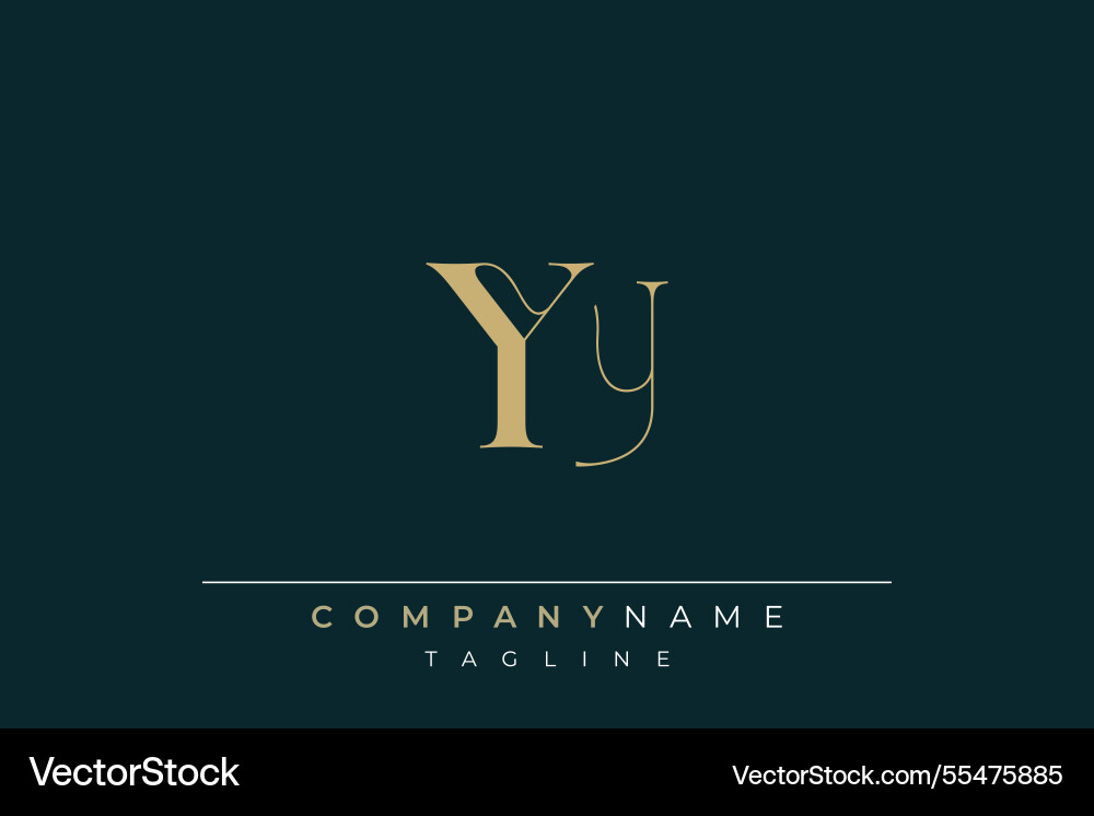 Yu abstract logo design Royalty Free Vector Image