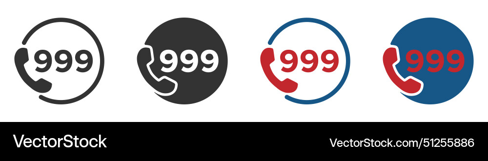 999 emergency icon Royalty Free Vector Image - VectorStock