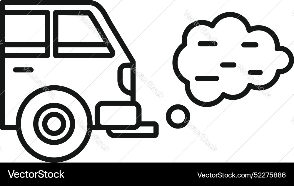 Car emitting smoke pollution from exhaust pipe Vector Image