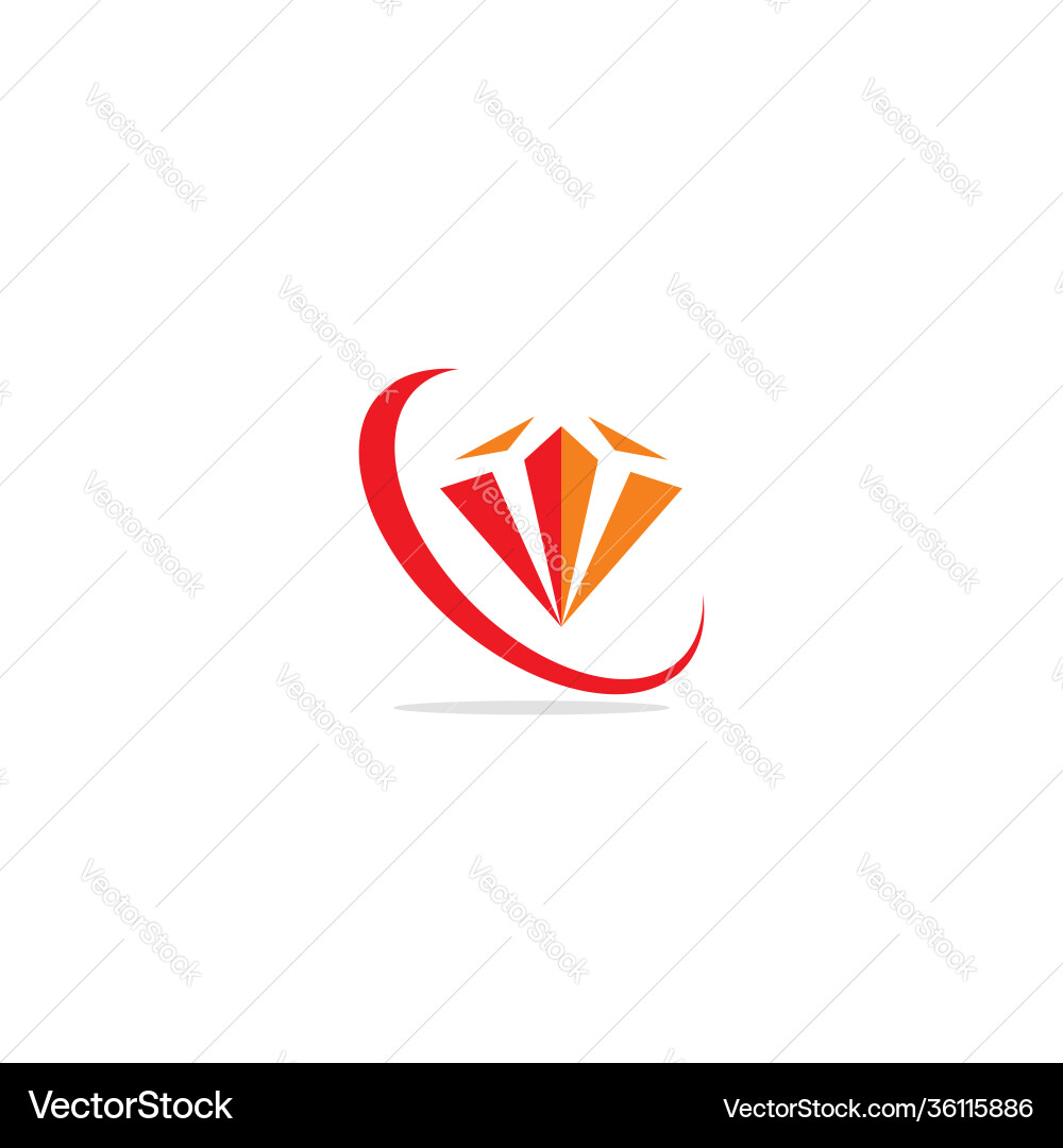 Diamond gem logo Royalty Free Vector Image - VectorStock