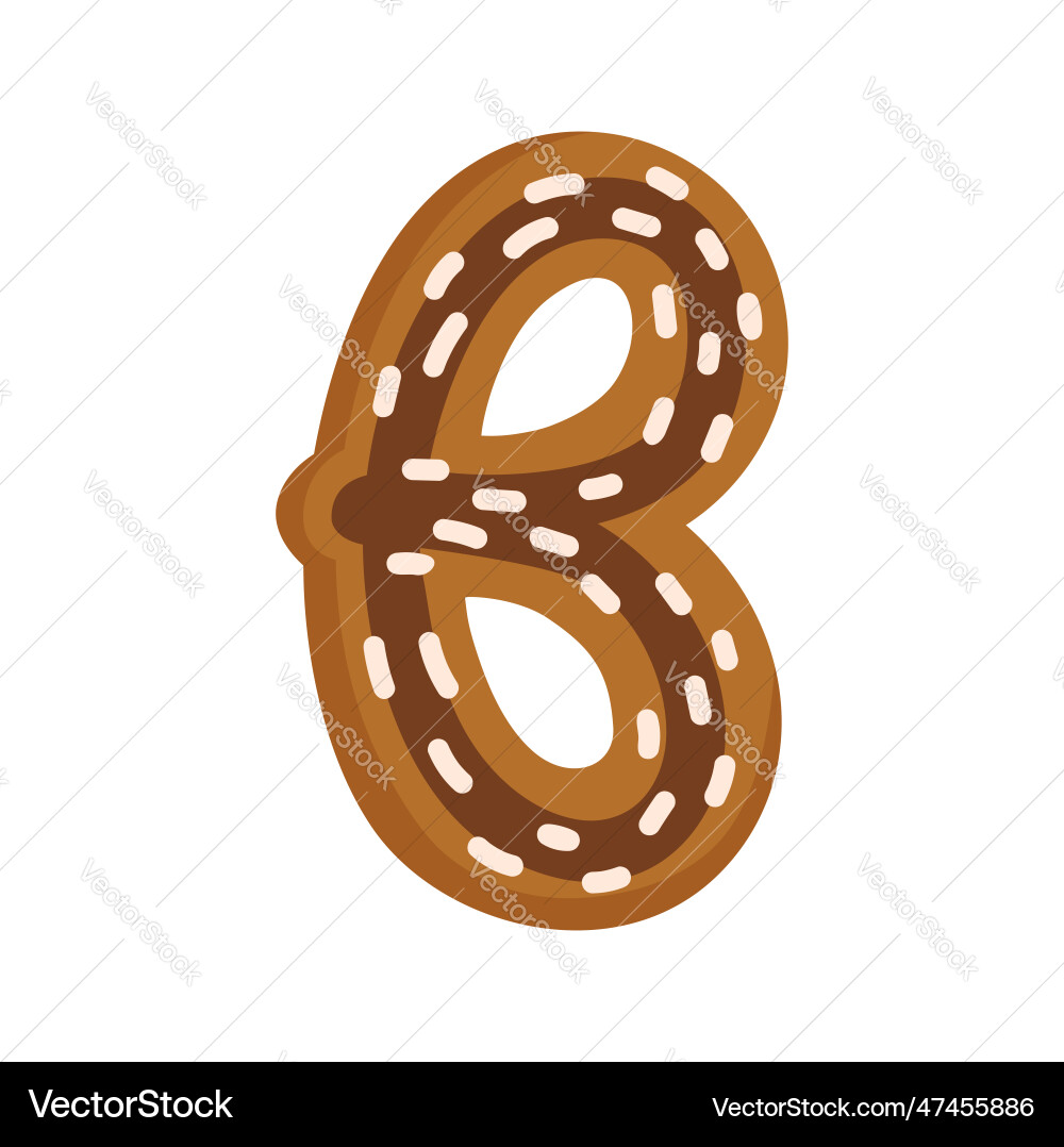 Letter b font type autumn alphabet element Vector Image