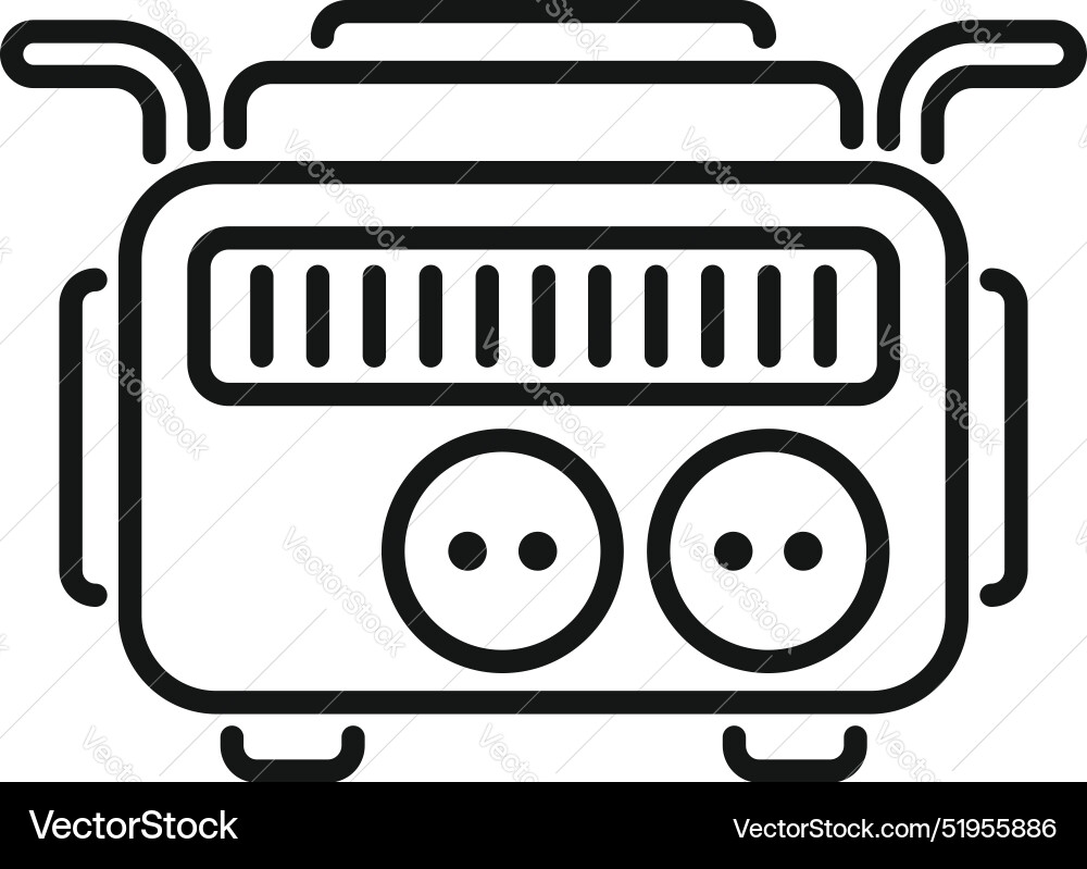 Portable power station providing electricity Vector Image