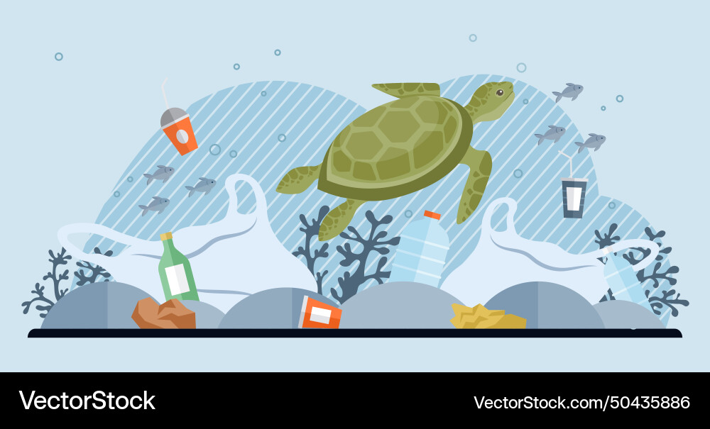 Waste pollution environmental awareness Royalty Free Vector