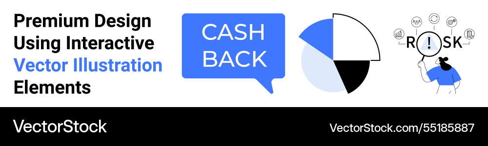 Cashback rewards data visualization and risk Vector Image