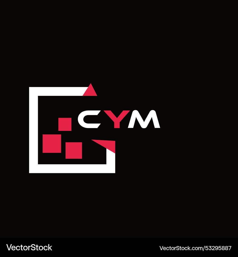 Cym creative minimalist letter logo unique Vector Image