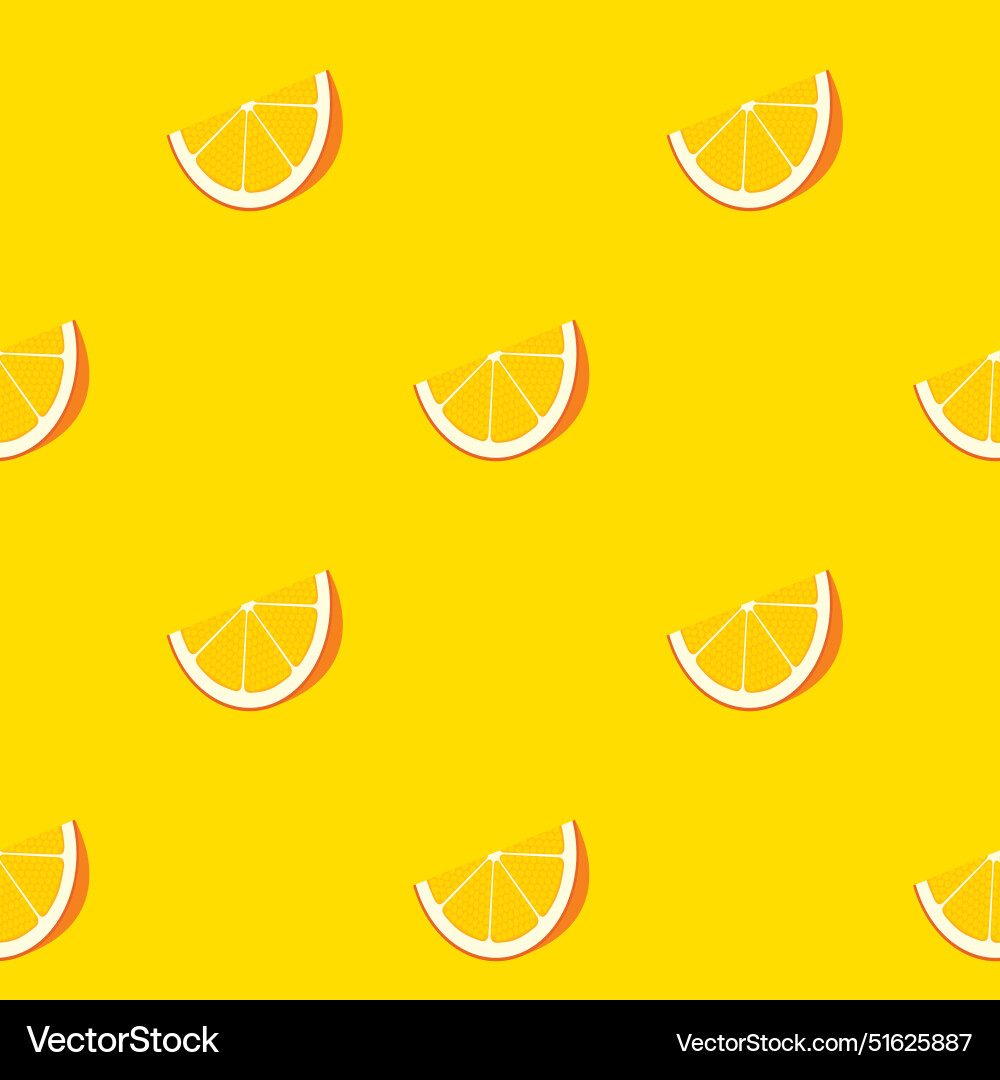 Fruit seamless pattern with sliced oranges Vector Image